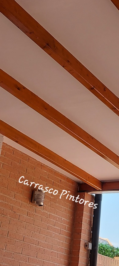 Foto: Vigas Techo Porche y Pintura Blanca de Carrasco Pintores 3ª Generacion #3486637 - Habitissimo