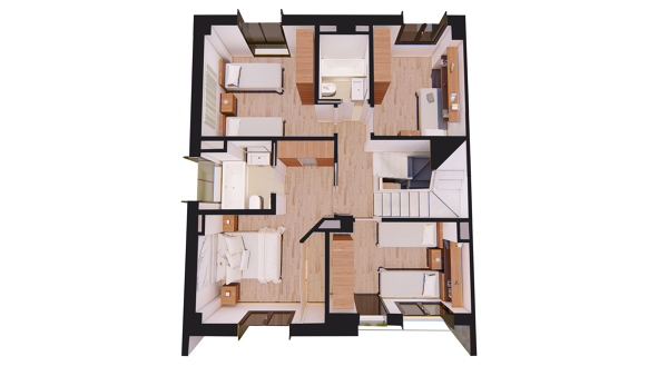 Foto: Segunda Planta Vivienda Tipo. de Hogarium Tercer Milenio #2470053 ...